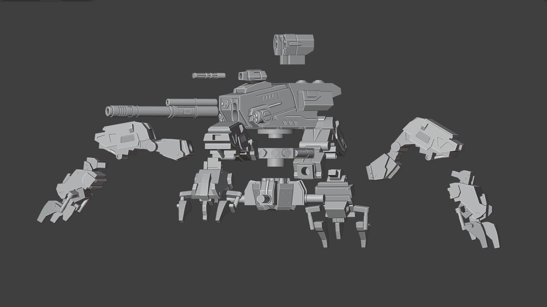 3D Model Spider Gun Walker - TurboSquid 2271287