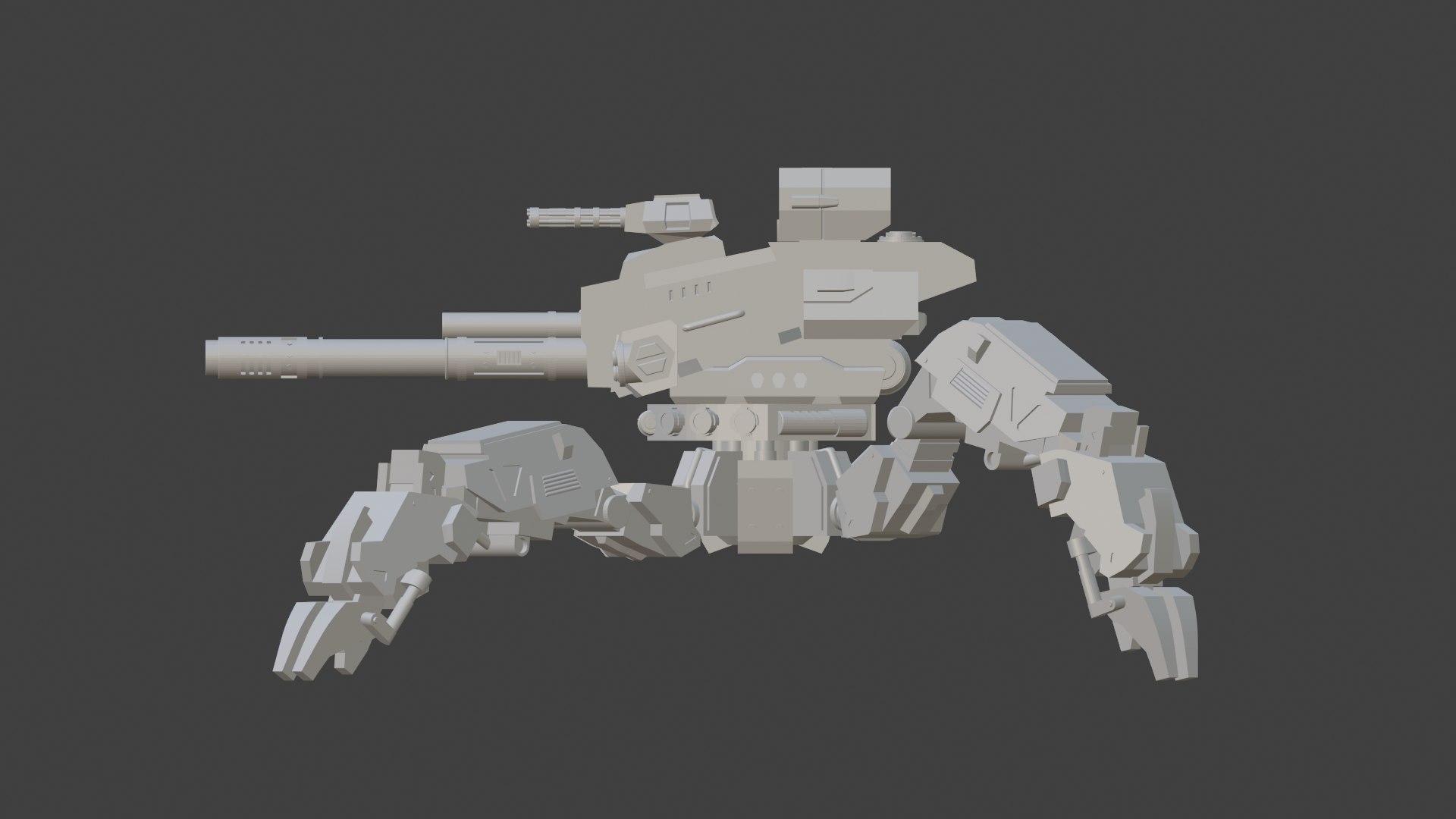 3D Model Spider Gun Walker - TurboSquid 2271287