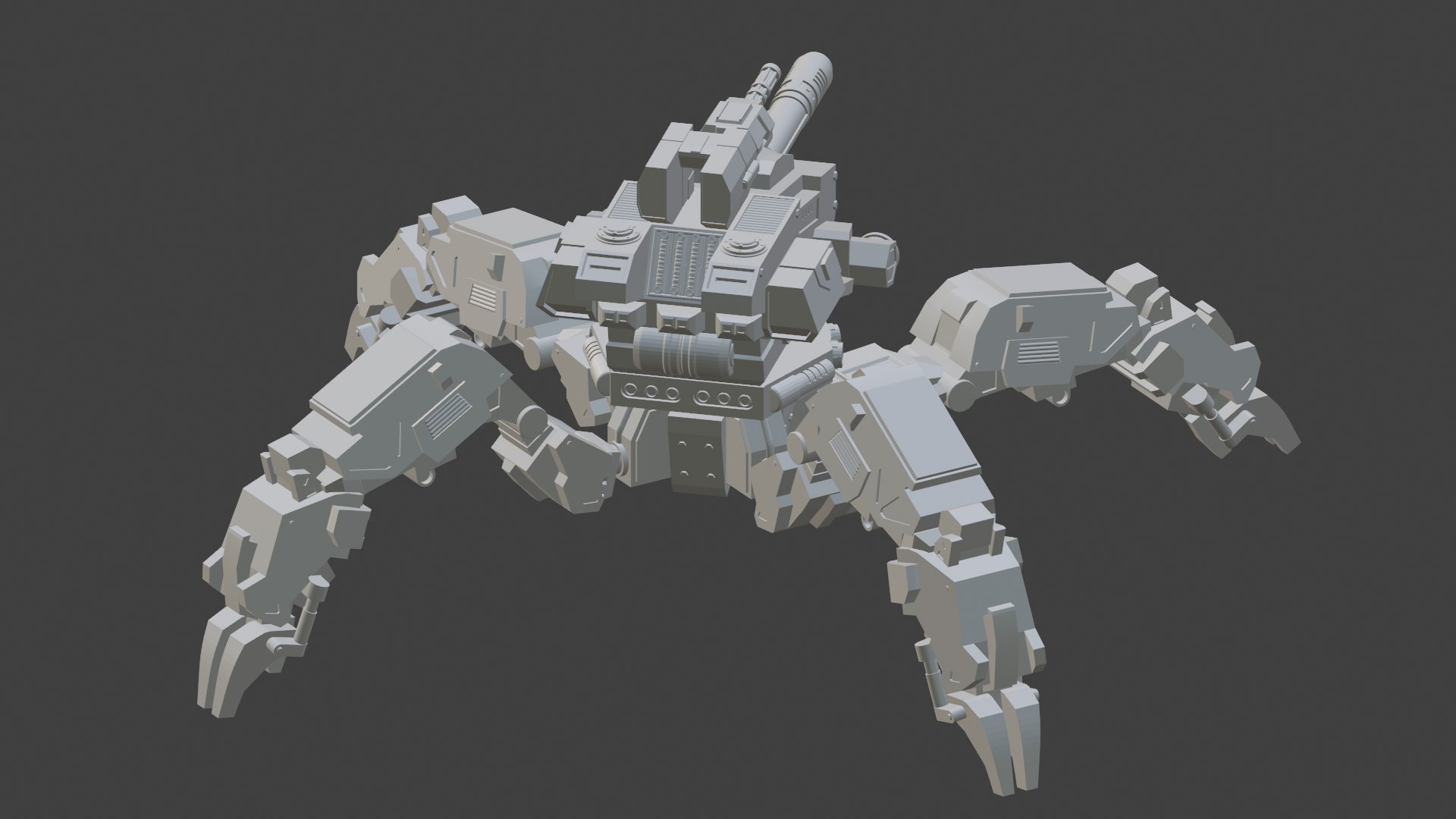 3D Model Spider Gun Walker - TurboSquid 2271287