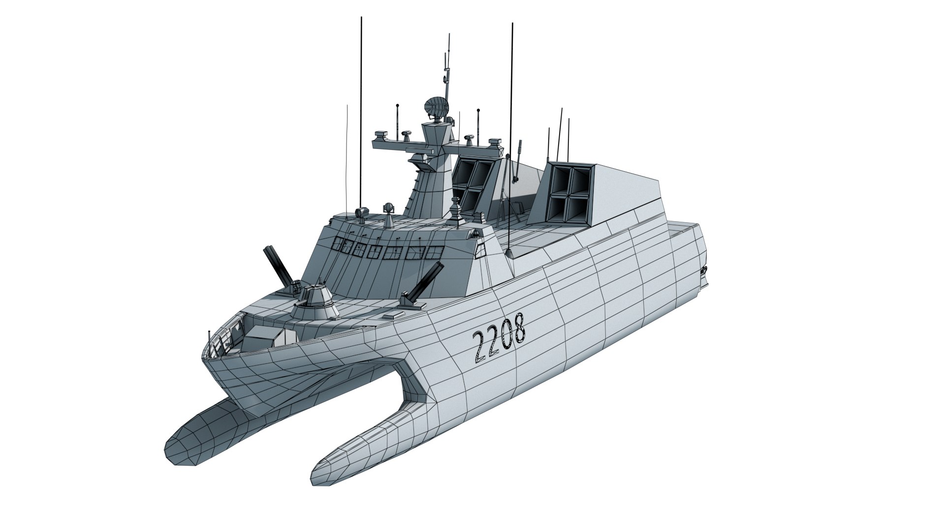Type 022 Missile Boat 3D Model - TurboSquid 1804434