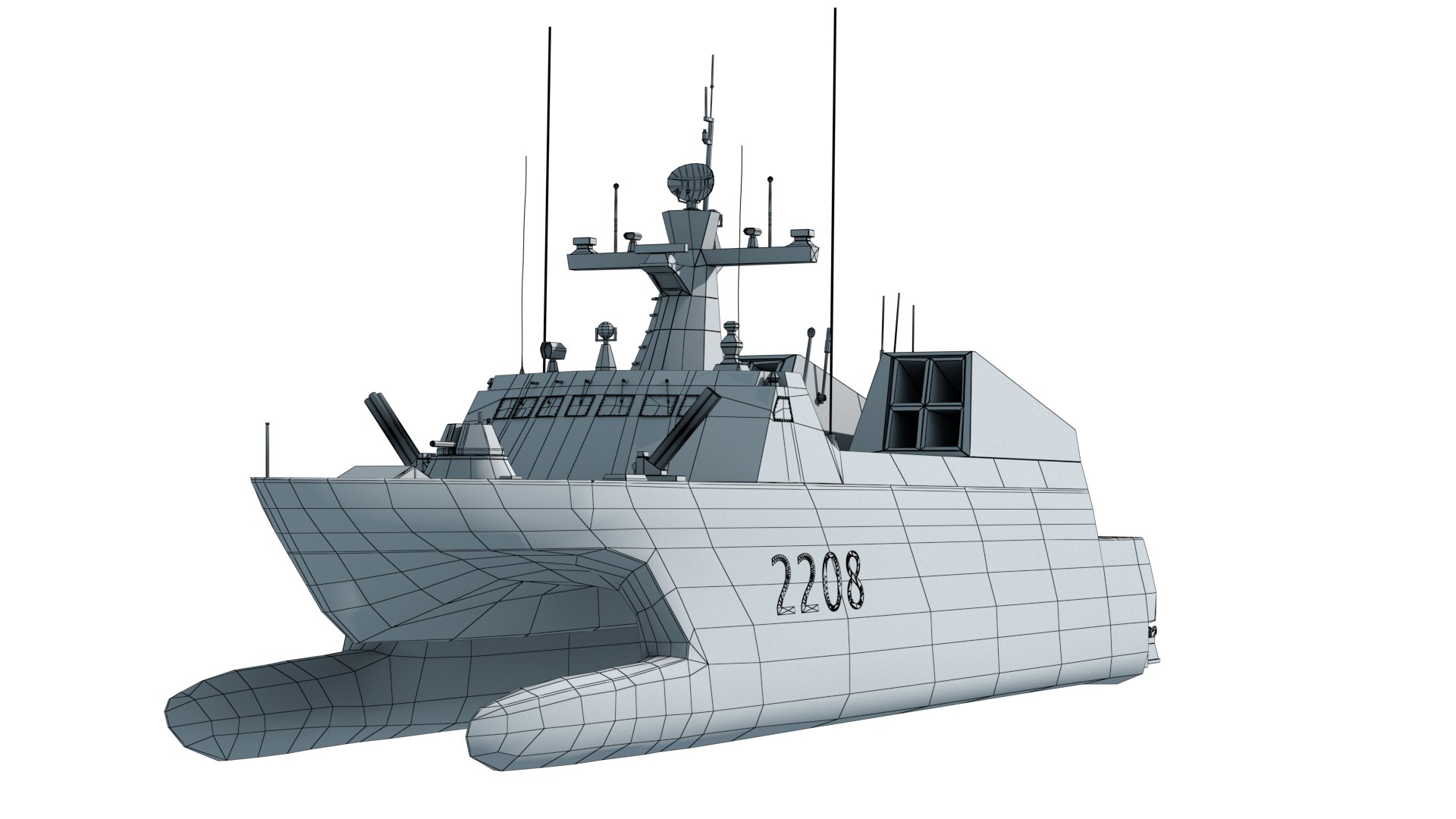 Type 022 Missile Boat 3D Model - TurboSquid 1804434