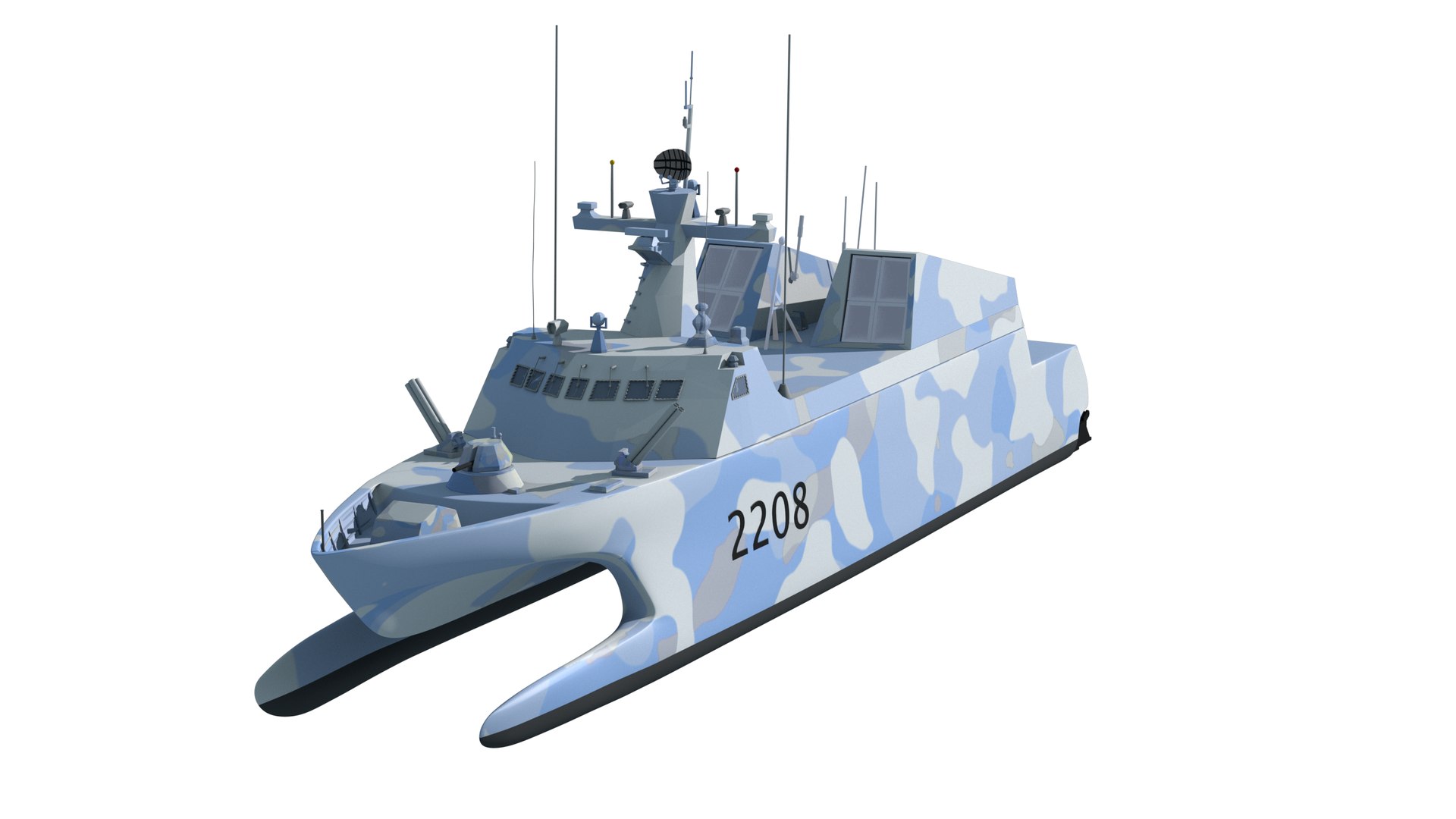 Type 022 Missile Boat 3D Model - TurboSquid 1804434