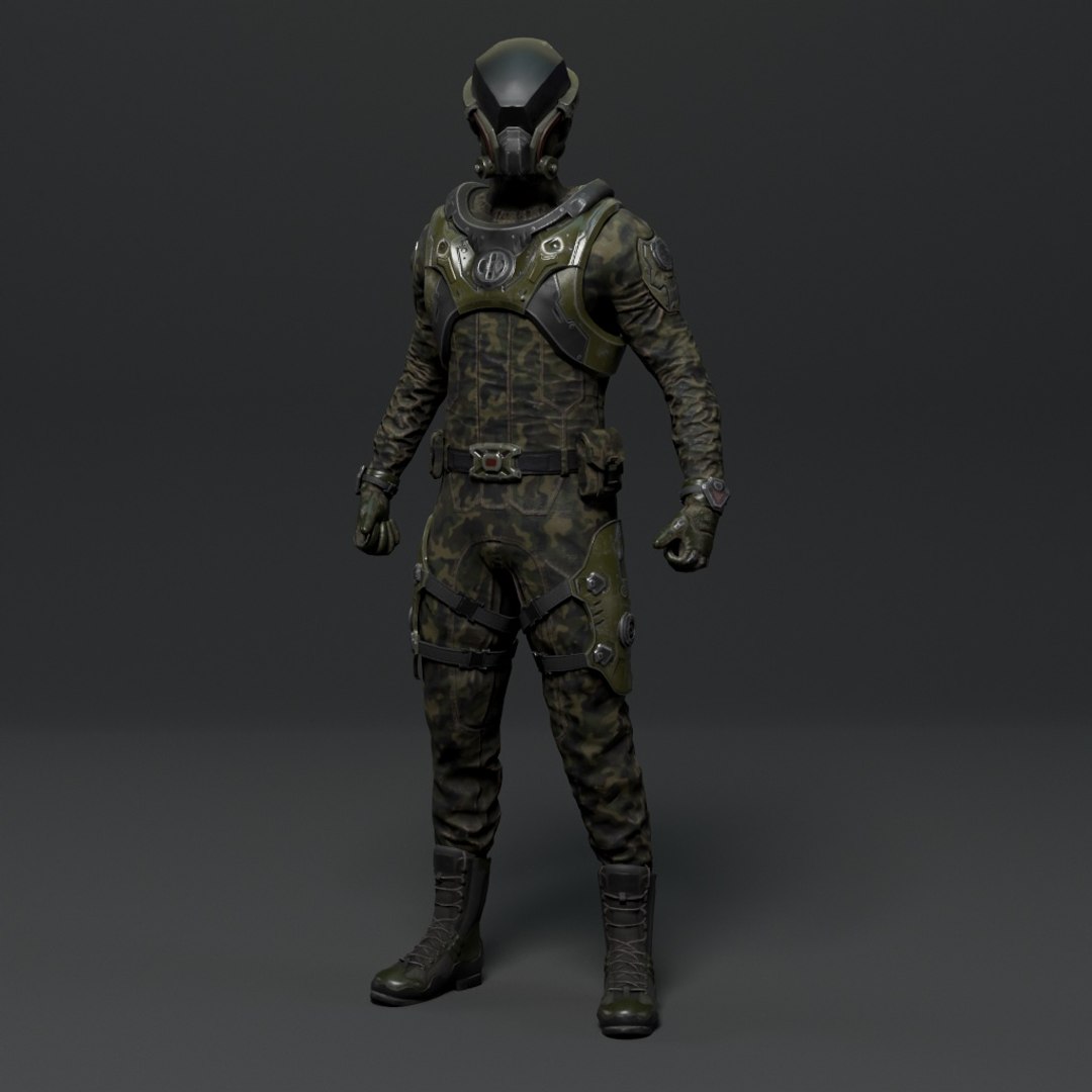3D SCI-FI Soldier Model - TurboSquid 1739160