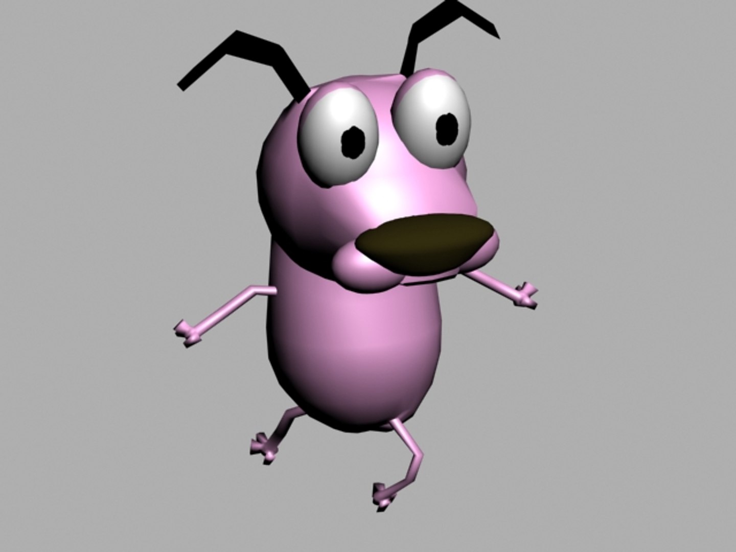 3d Courage Cowardly Dog Model
