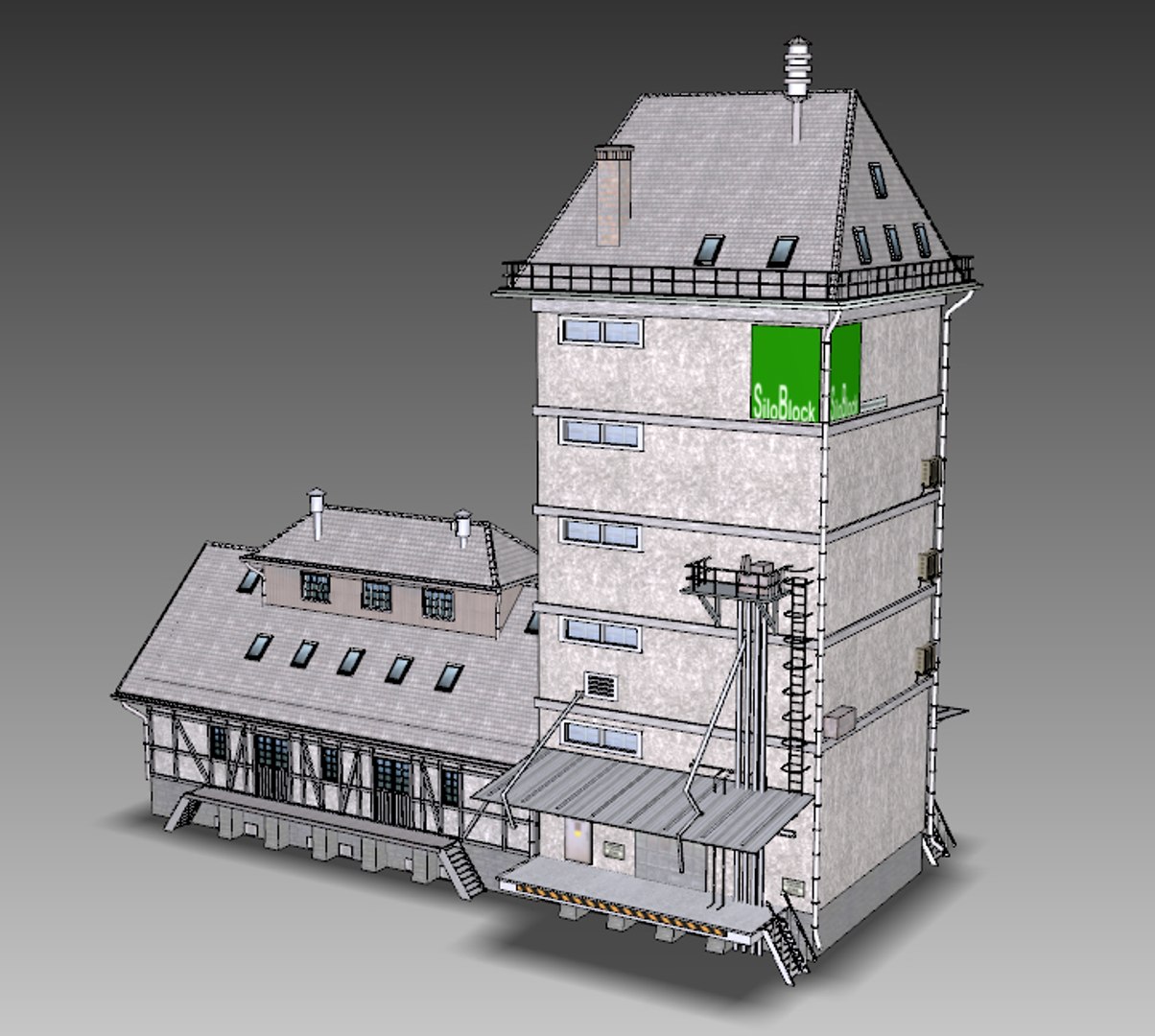 Silo Buildings Cities 3ds