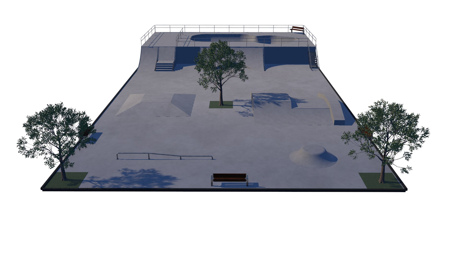 3D Skate Park - TurboSquid 1922186