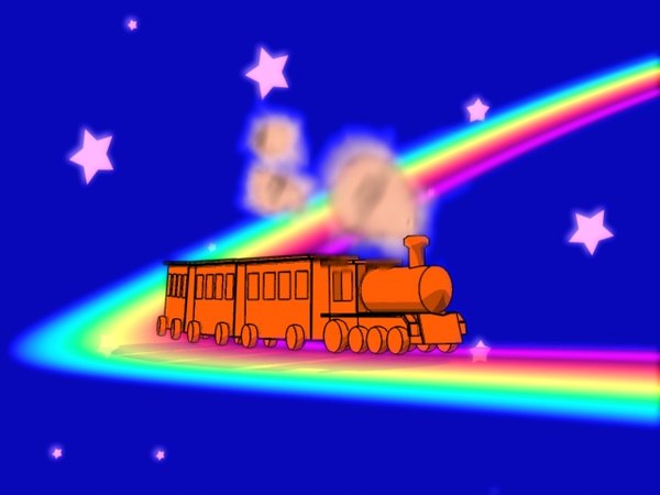 free zipped toy train rainbowexpress 3d model