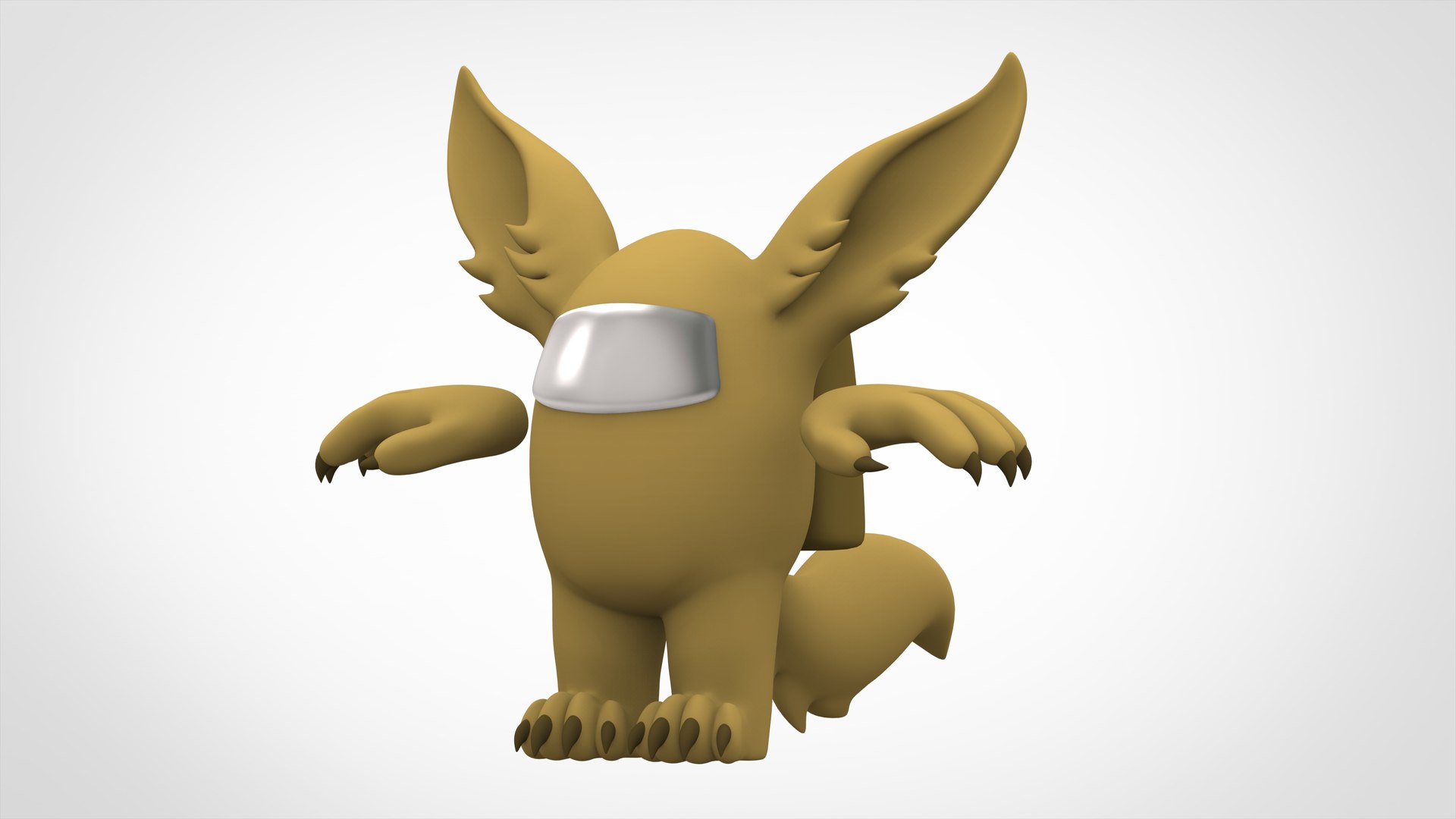 3D Model Gold Werewolf - TurboSquid 1631542