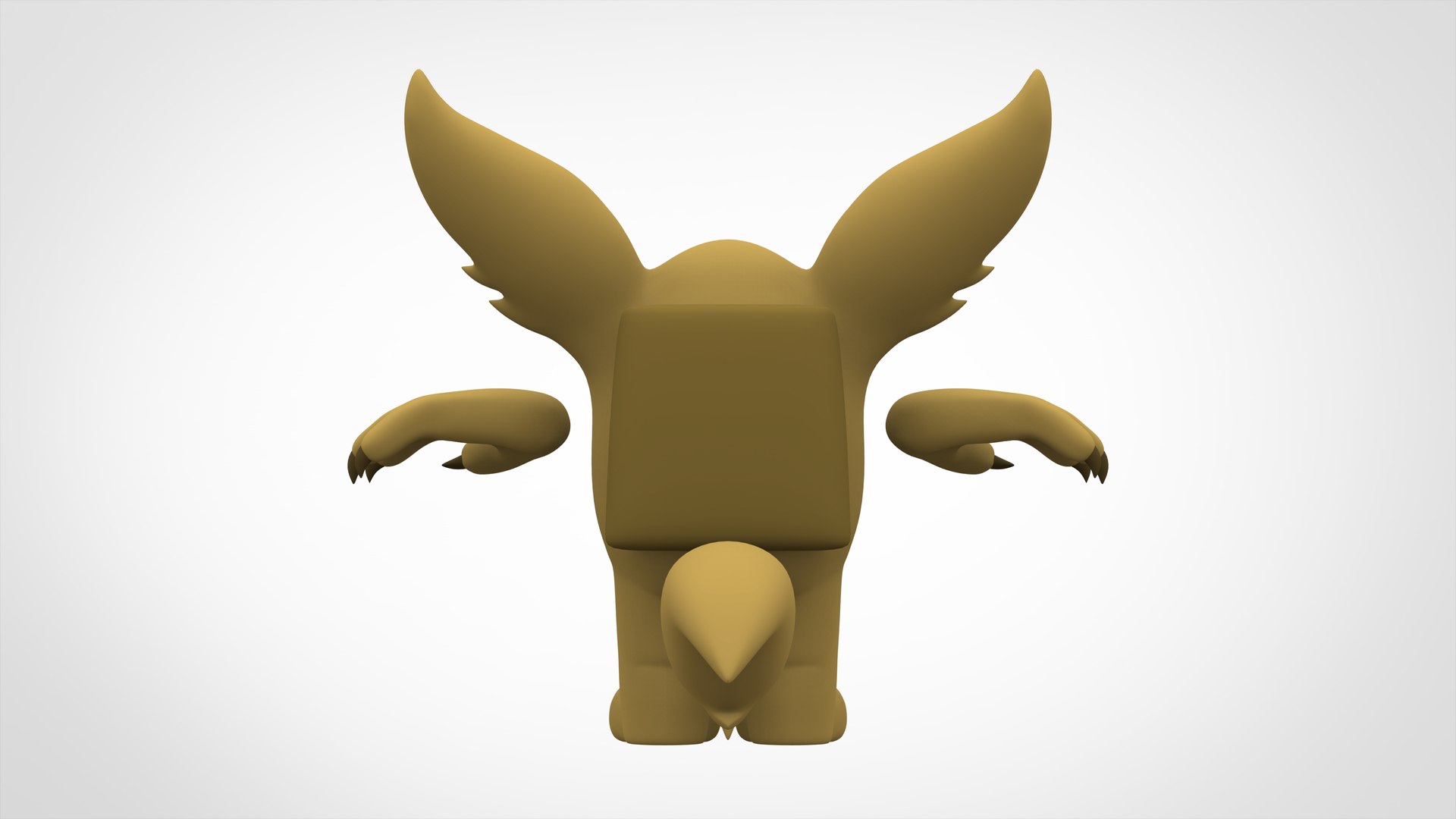 3D Model Gold Werewolf - TurboSquid 1631542