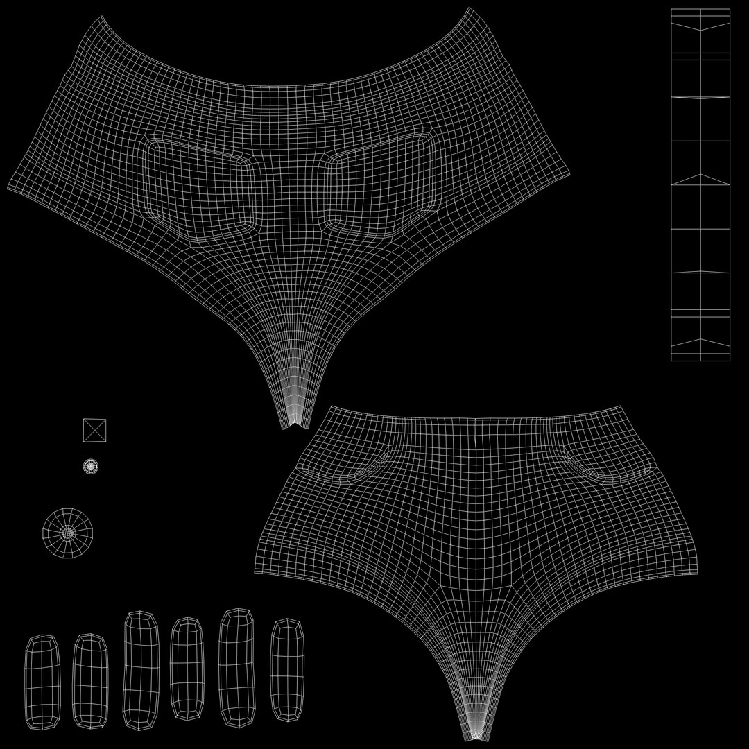 3D Short Denim Pants With Front And Back Rivets Model - TurboSquid 2002575