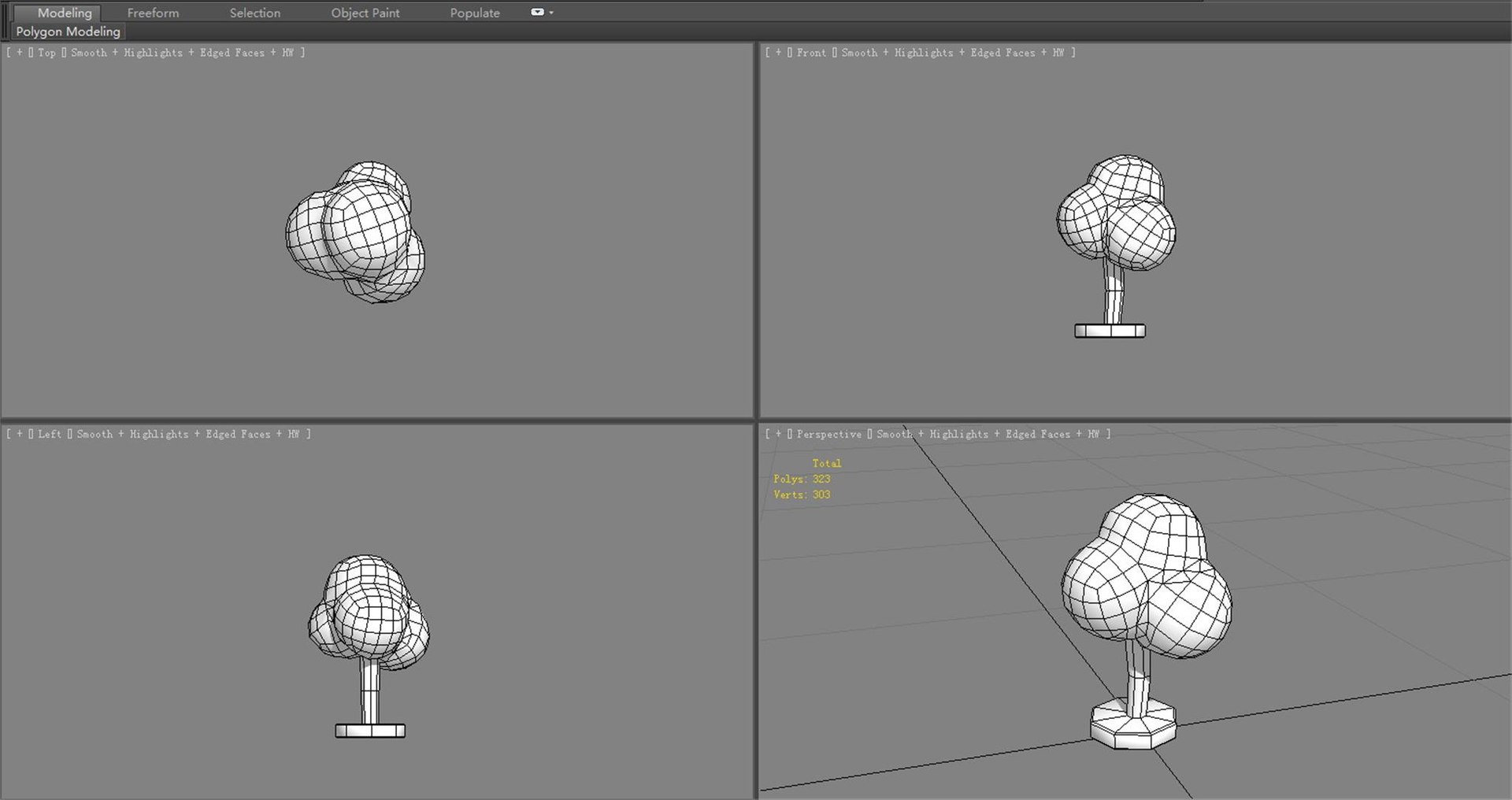 Cartoon tree toy Low-poly 3D model - TurboSquid 2112658