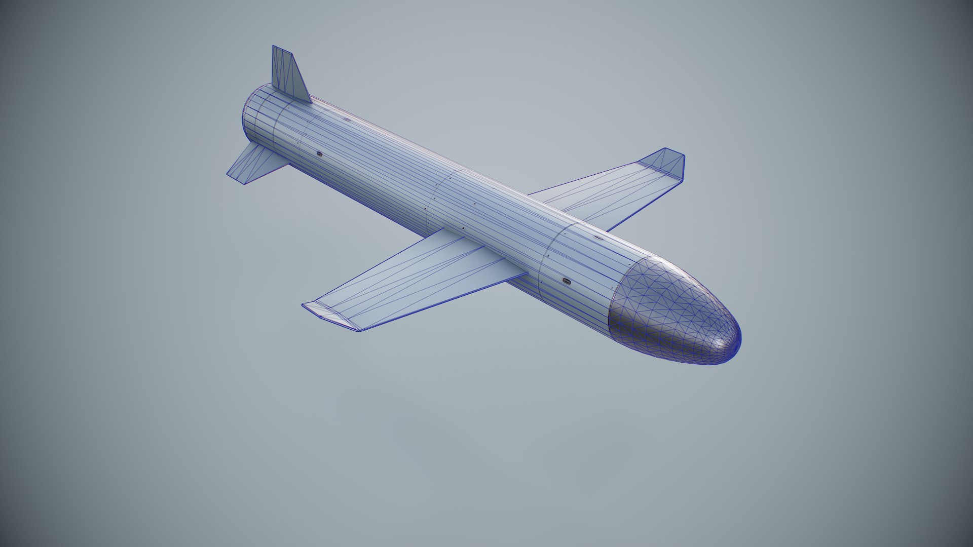 3D Ukrainian Turbojet Drone Missile Palianytsia Low-poly Model ...