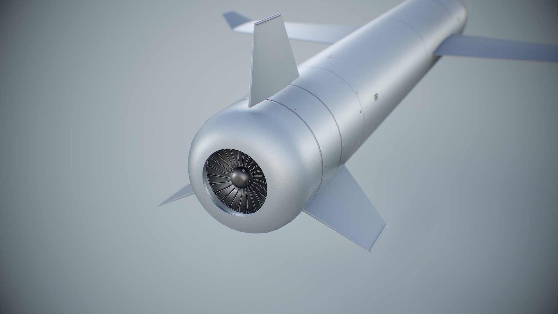 3D Ukrainian Turbojet Drone Missile Palianytsia Low-poly Model ...