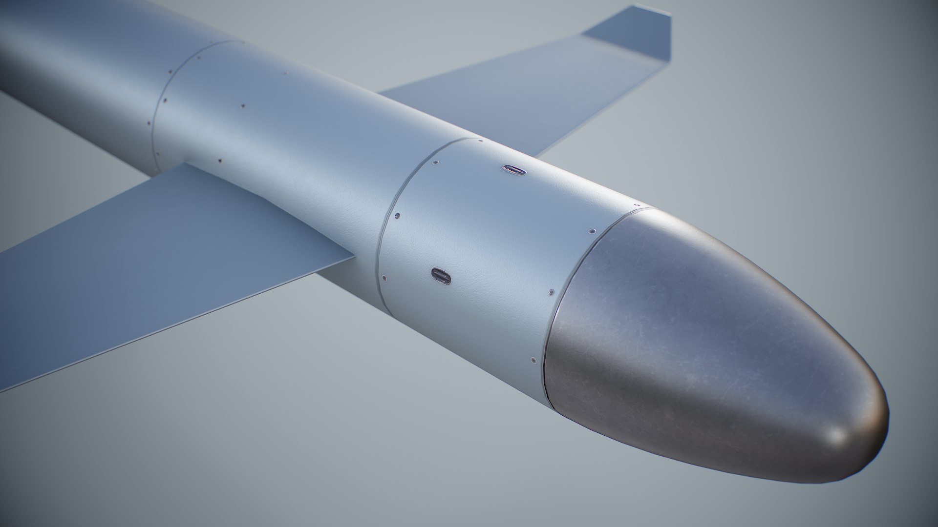 3D Ukrainian Turbojet Drone Missile Palianytsia Low-poly Model ...