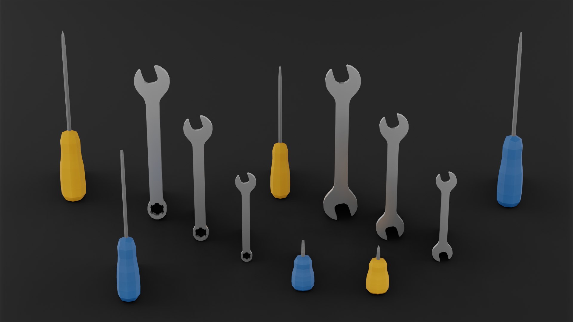Low Poly Mechanical Tools 3D - TurboSquid 1988655
