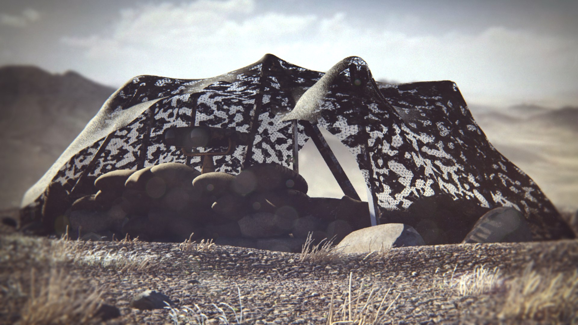 3d Model Of Camouflage Hiding Place