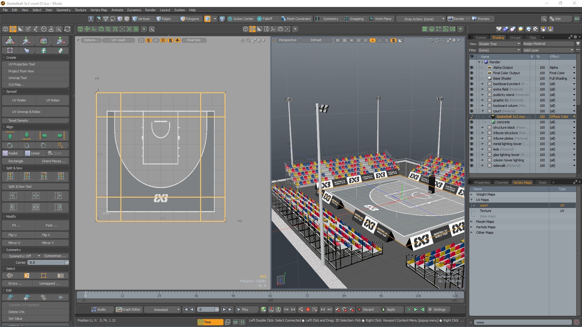 Basketball 3x3 Court Collection 01 3D Model - TurboSquid 2308138