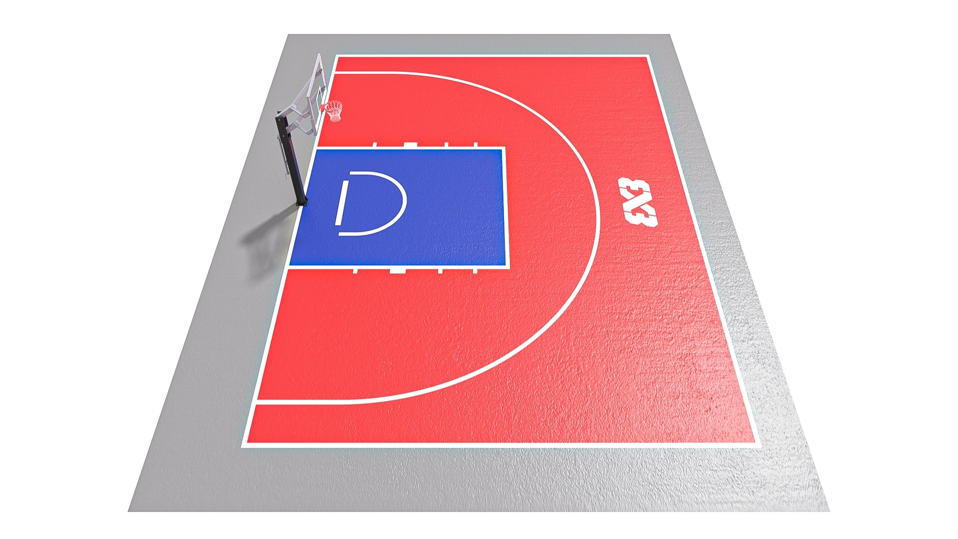 Basketball 3x3 Court Collection 01 3D Model - TurboSquid 2308138