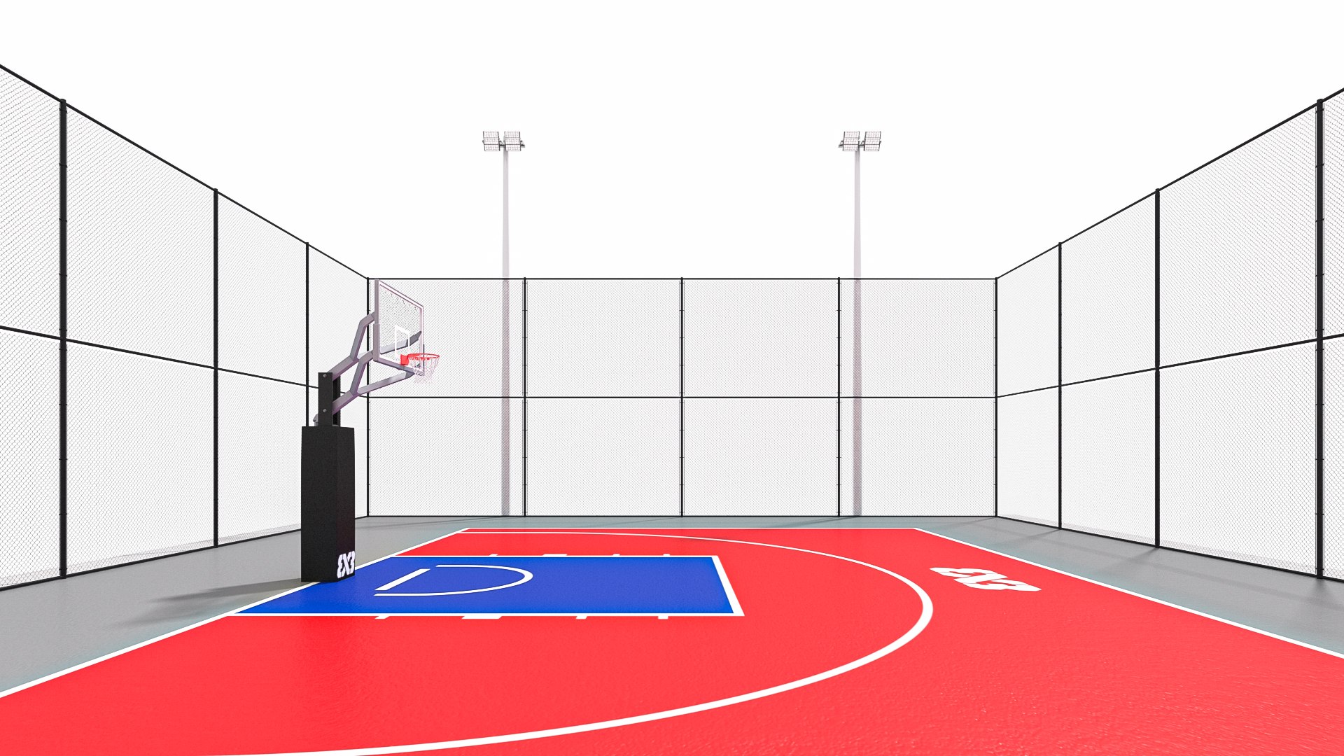 Basketball 3x3 Court Collection 01 3D Model - TurboSquid 2308138