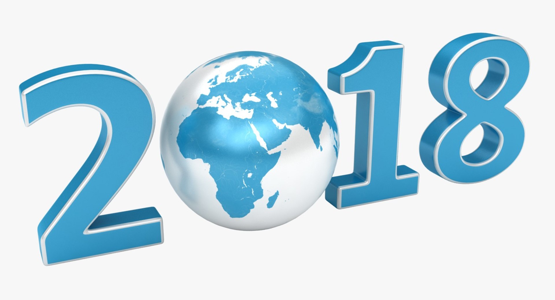 Realistic new year 2018 3D model - TurboSquid 1337769