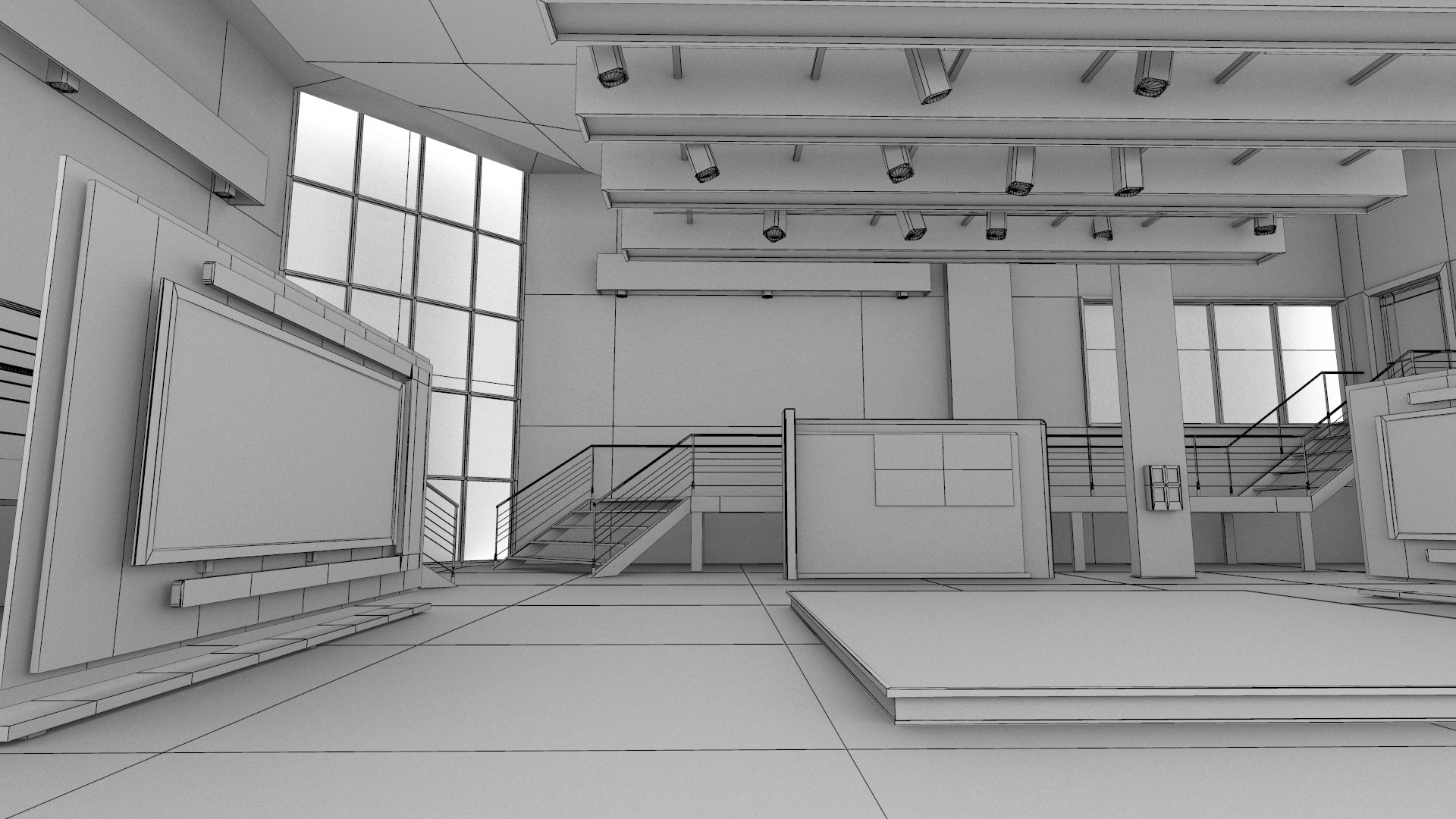 Maya Virtual Set Shows Evening