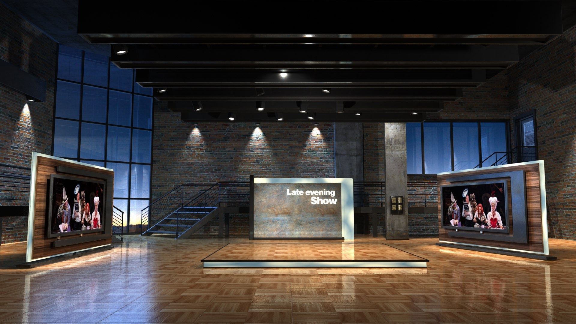 Maya Virtual Set Shows Evening