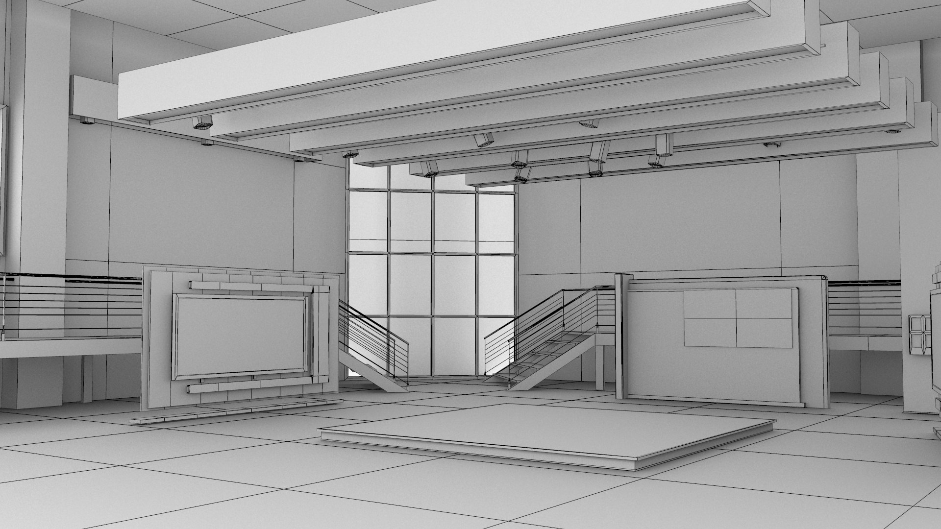 Maya Virtual Set Shows Evening