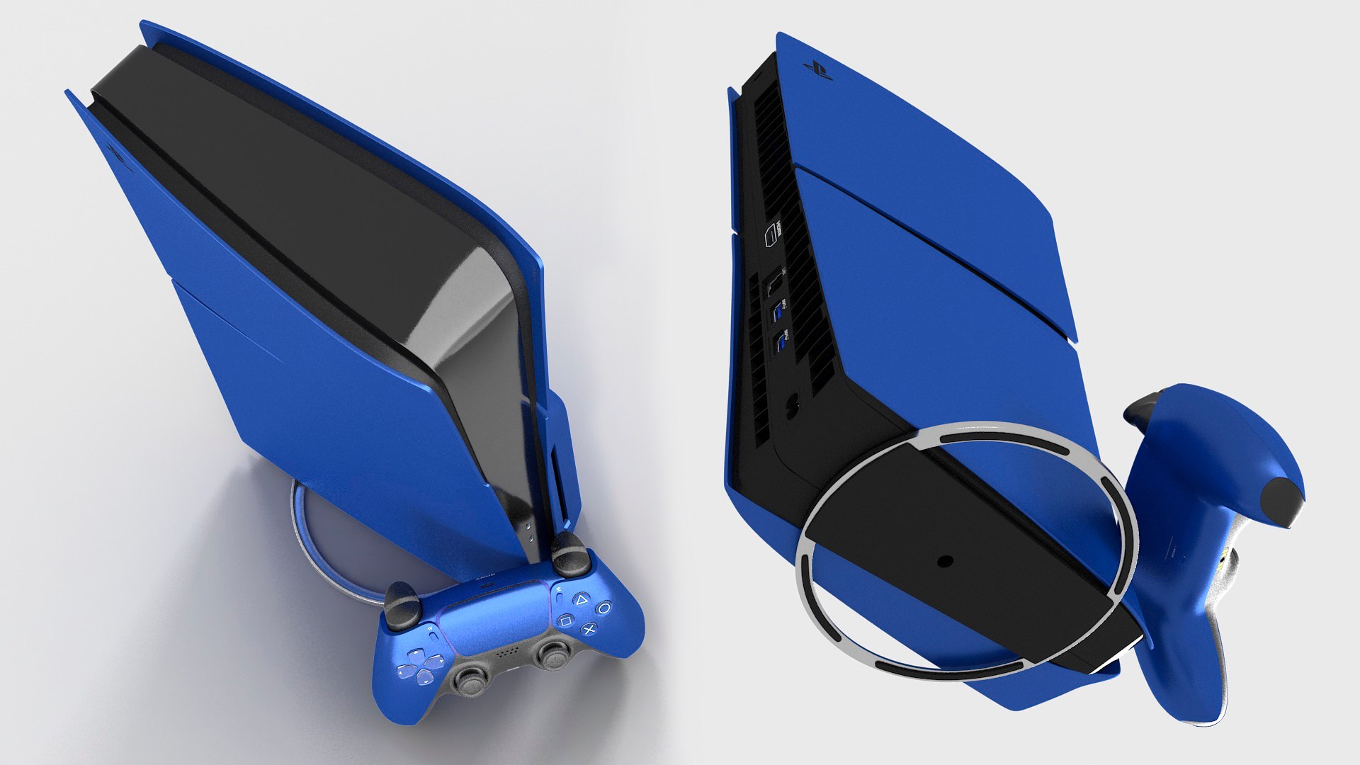 Sony PS5 Digital Console Slim Cobalt Blue Model - TurboSquid 2203234