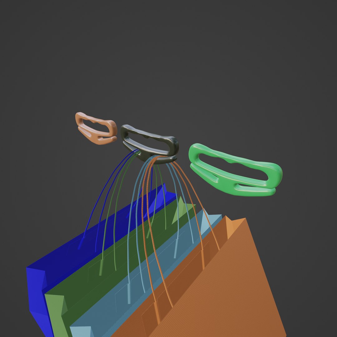 Grocery Bag Holder Handle Carrier 3D Model - TurboSquid 2143980