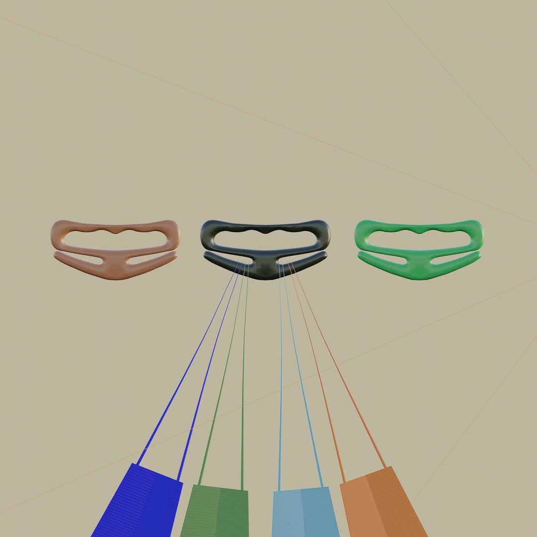 Grocery Bag Holder Handle Carrier 3D Model - TurboSquid 2143980