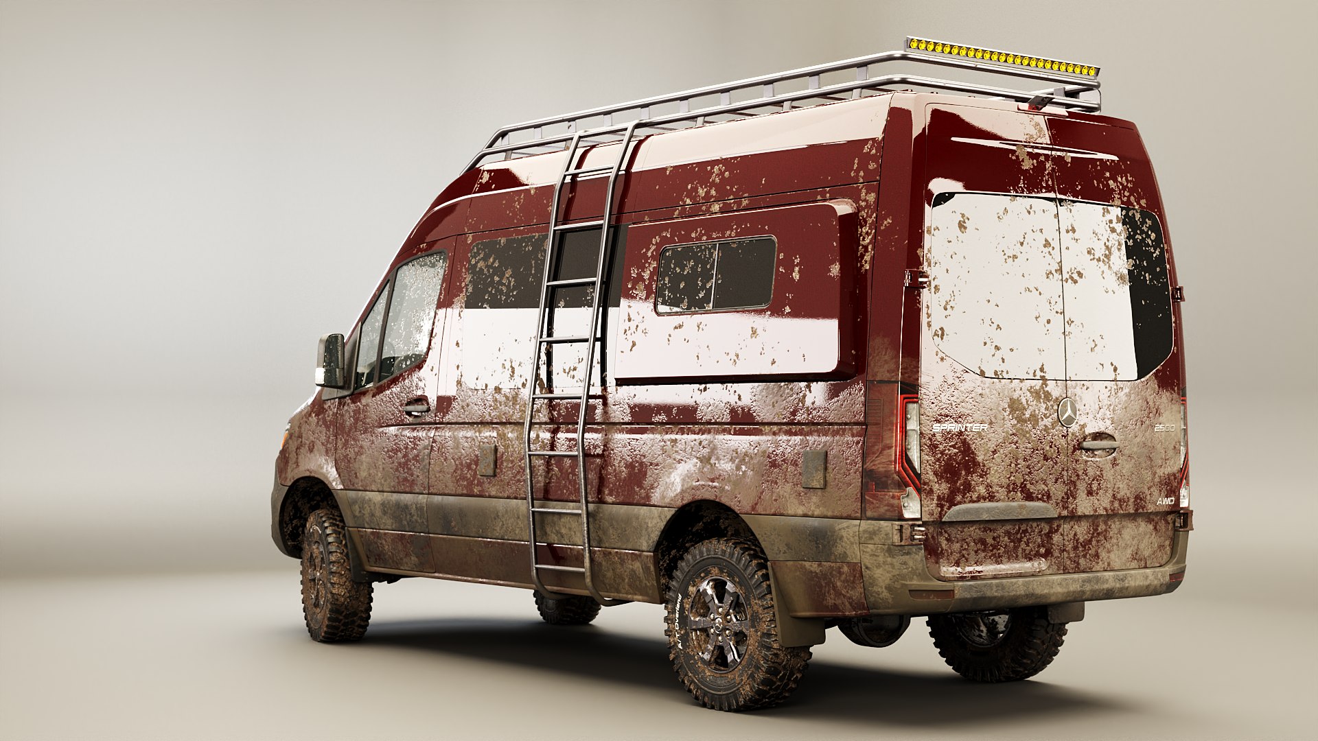3D Mercedes Sprinter 4x4 Overlan Camper Dirt And Mud - TurboSquid 2285466