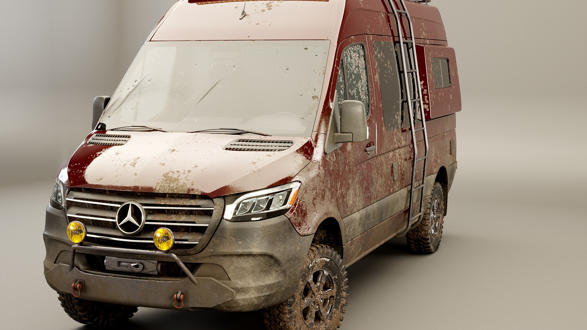 3D Mercedes Sprinter 4x4 Overlan Camper Dirt And Mud - TurboSquid 2285466