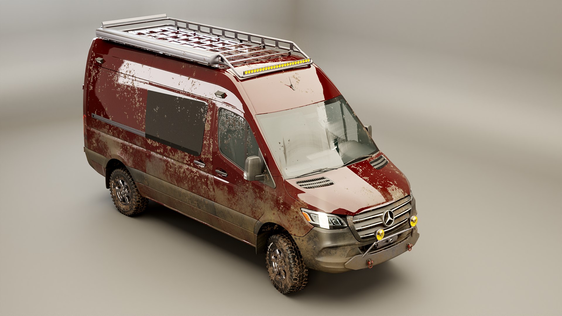 3D Mercedes Sprinter 4x4 Overlan Camper Dirt And Mud - TurboSquid 2285466