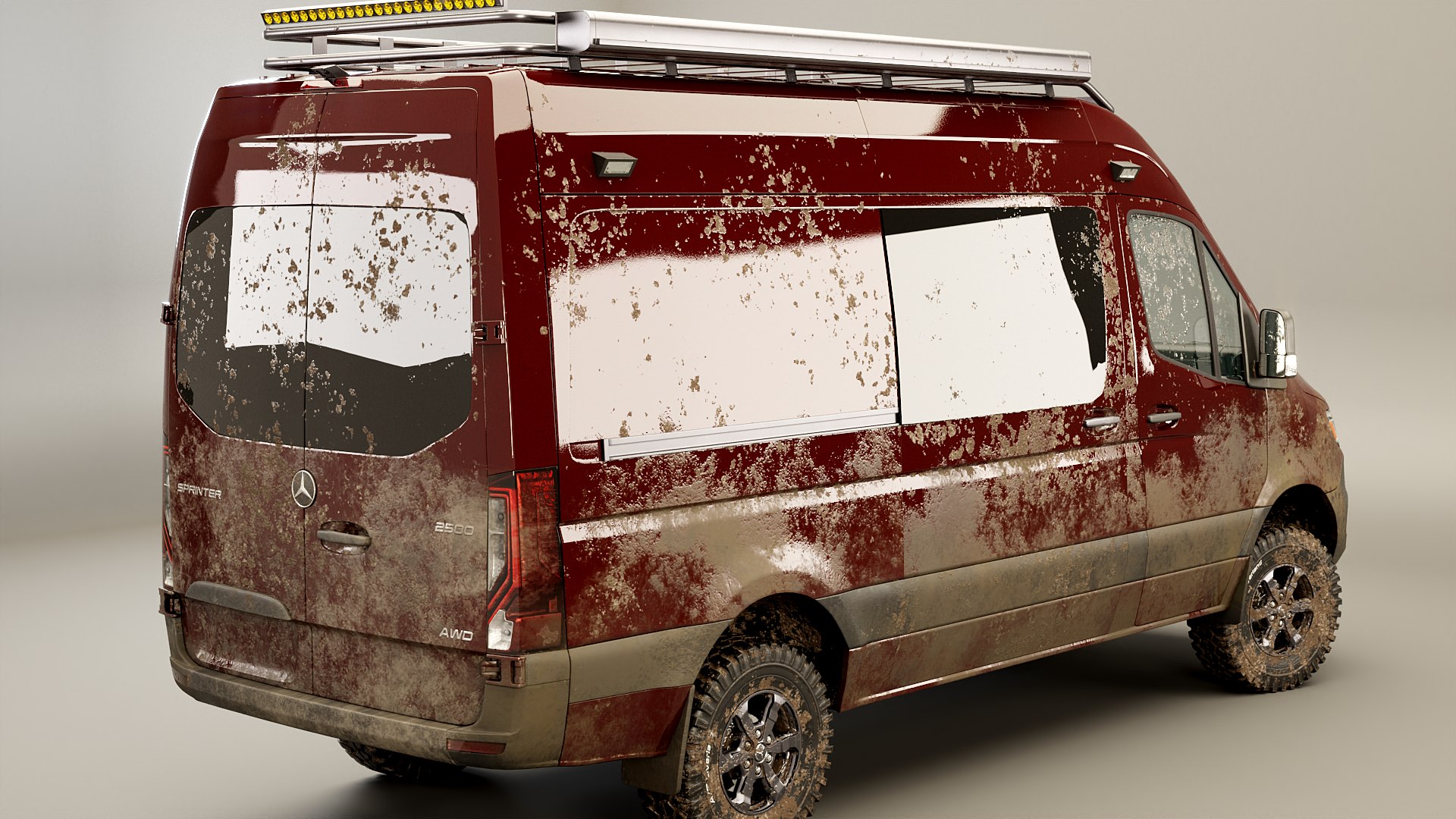 3D Mercedes Sprinter 4x4 Overlan Camper Dirt And Mud - TurboSquid 2285466