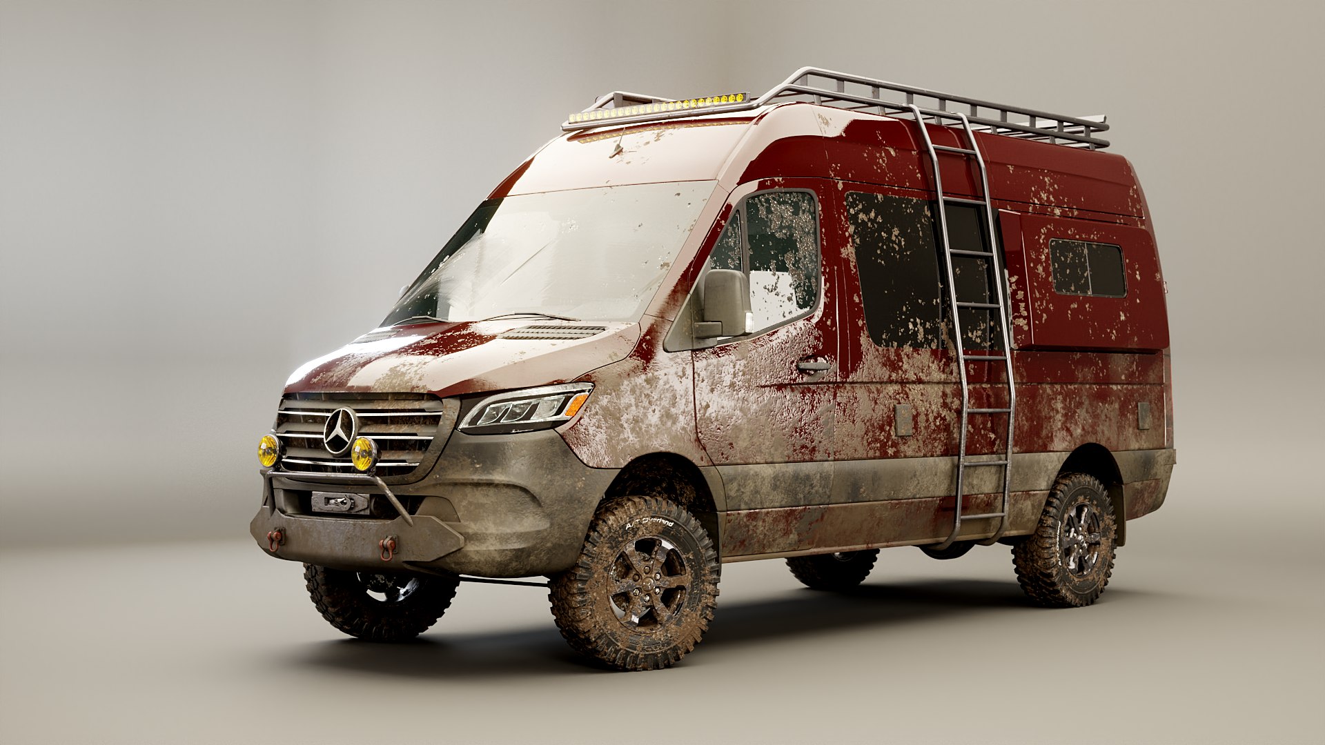 3D Mercedes Sprinter 4x4 Overlan Camper Dirt And Mud - TurboSquid 2285466