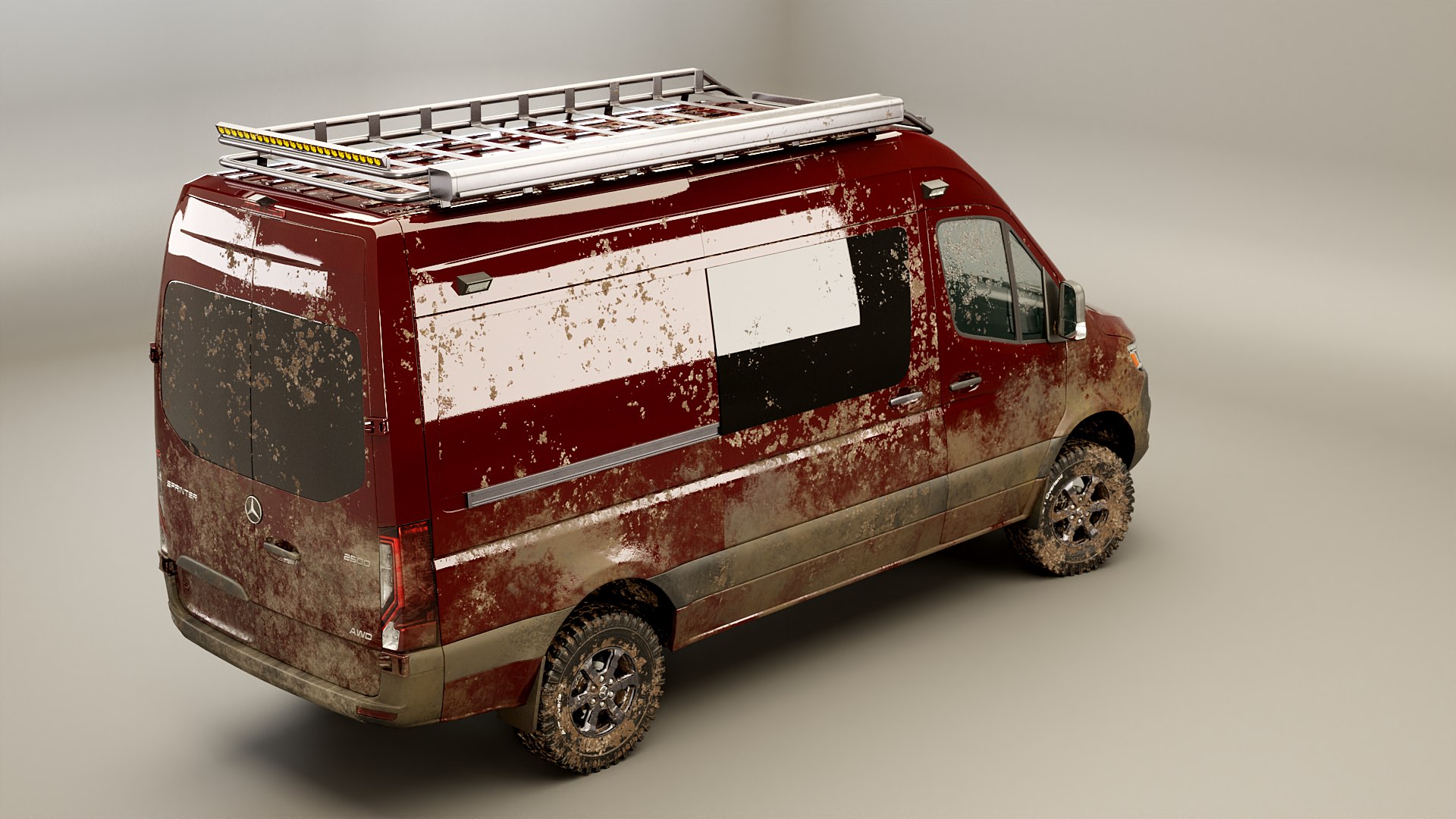 3D Mercedes Sprinter 4x4 Overlan Camper Dirt And Mud - TurboSquid 2285466