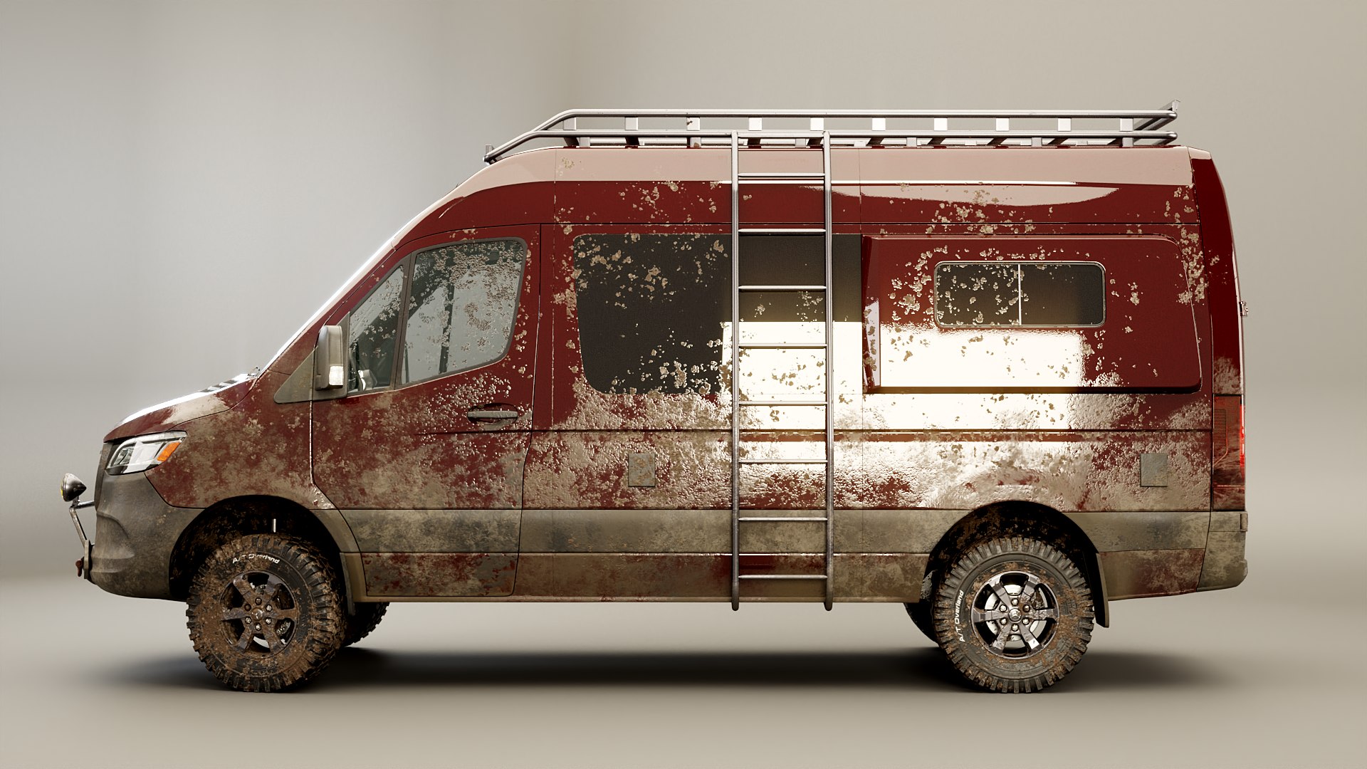 3D Mercedes Sprinter 4x4 Overlan Camper Dirt And Mud - TurboSquid 2285466