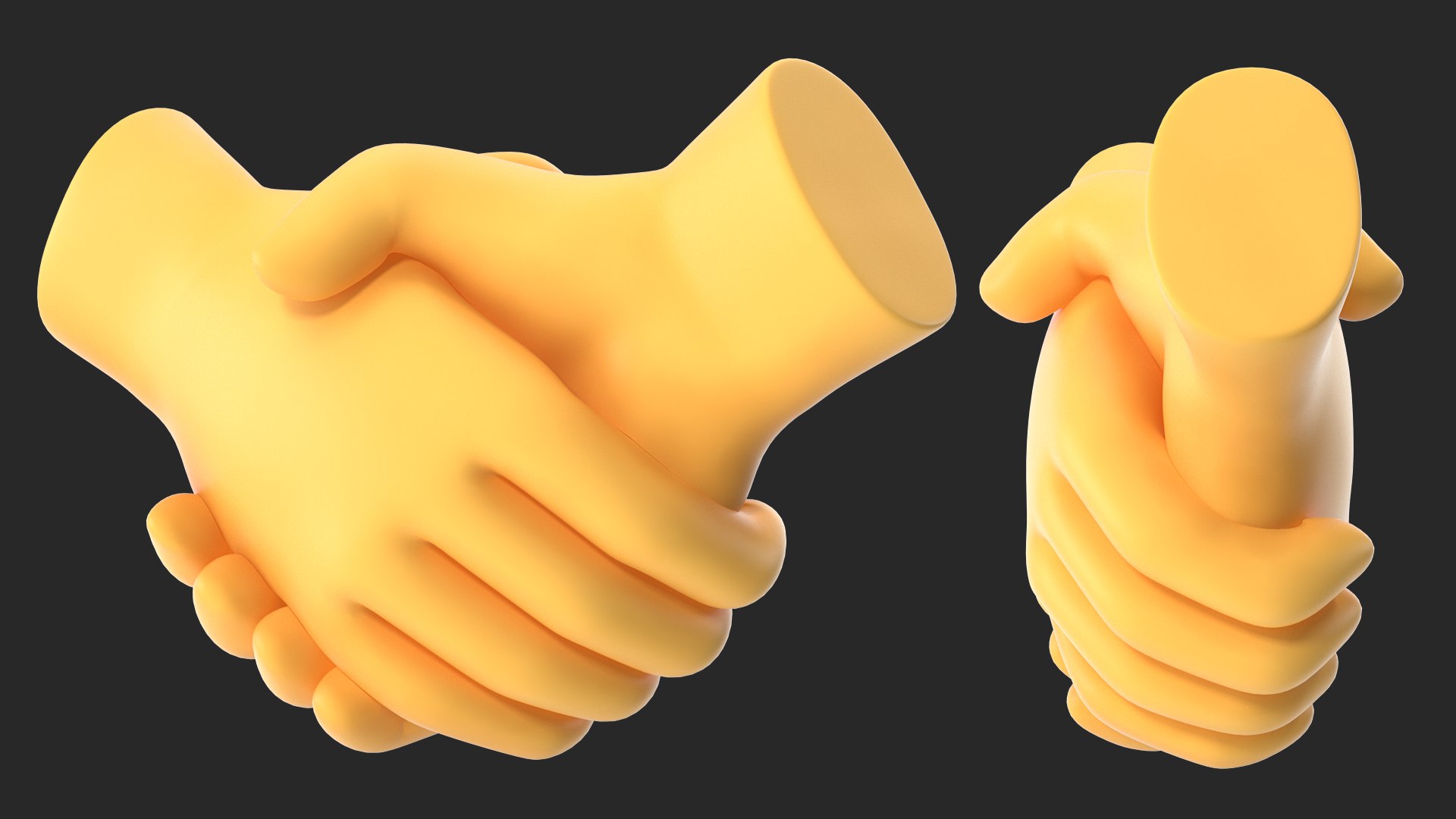 Handshake Gesture Emoji Hands 3D Model - TurboSquid 1549535