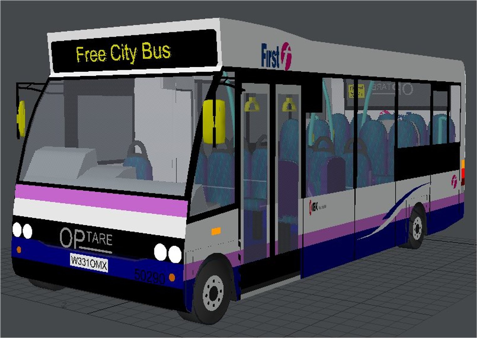 3d Model Mini Bus Buses