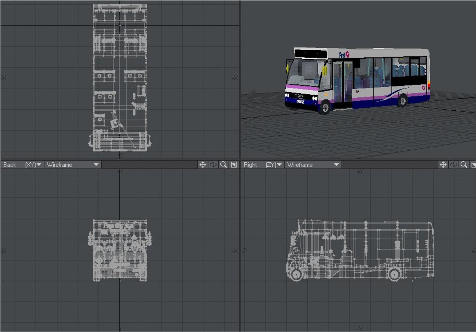 3d Model Mini Bus Buses