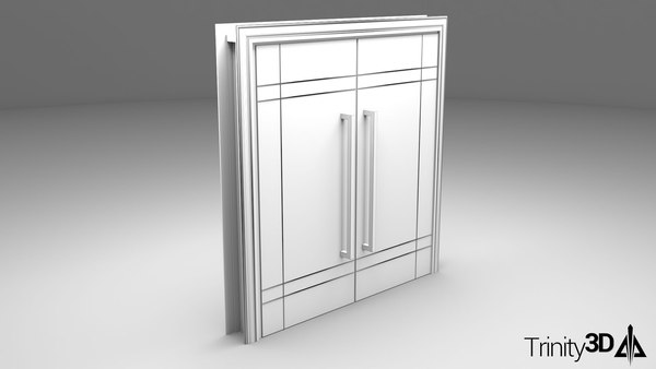 3D model Modern Double Doors - TurboSquid 1772930