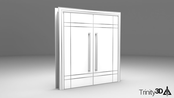 3D model Modern Double Doors - TurboSquid 1772930