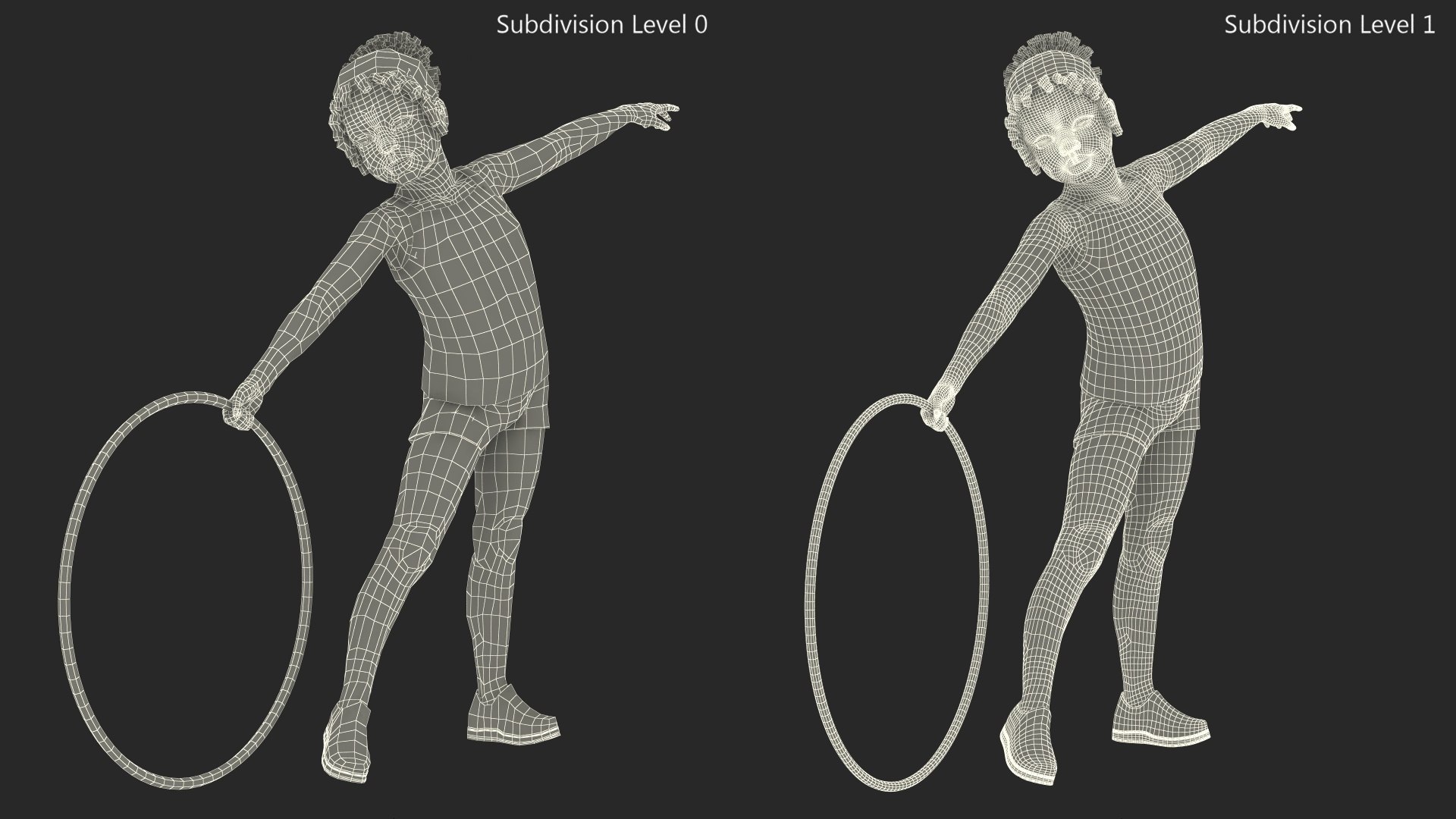 Sporty Style with Hoop Black Girl Baby 3D model - TurboSquid 2091983