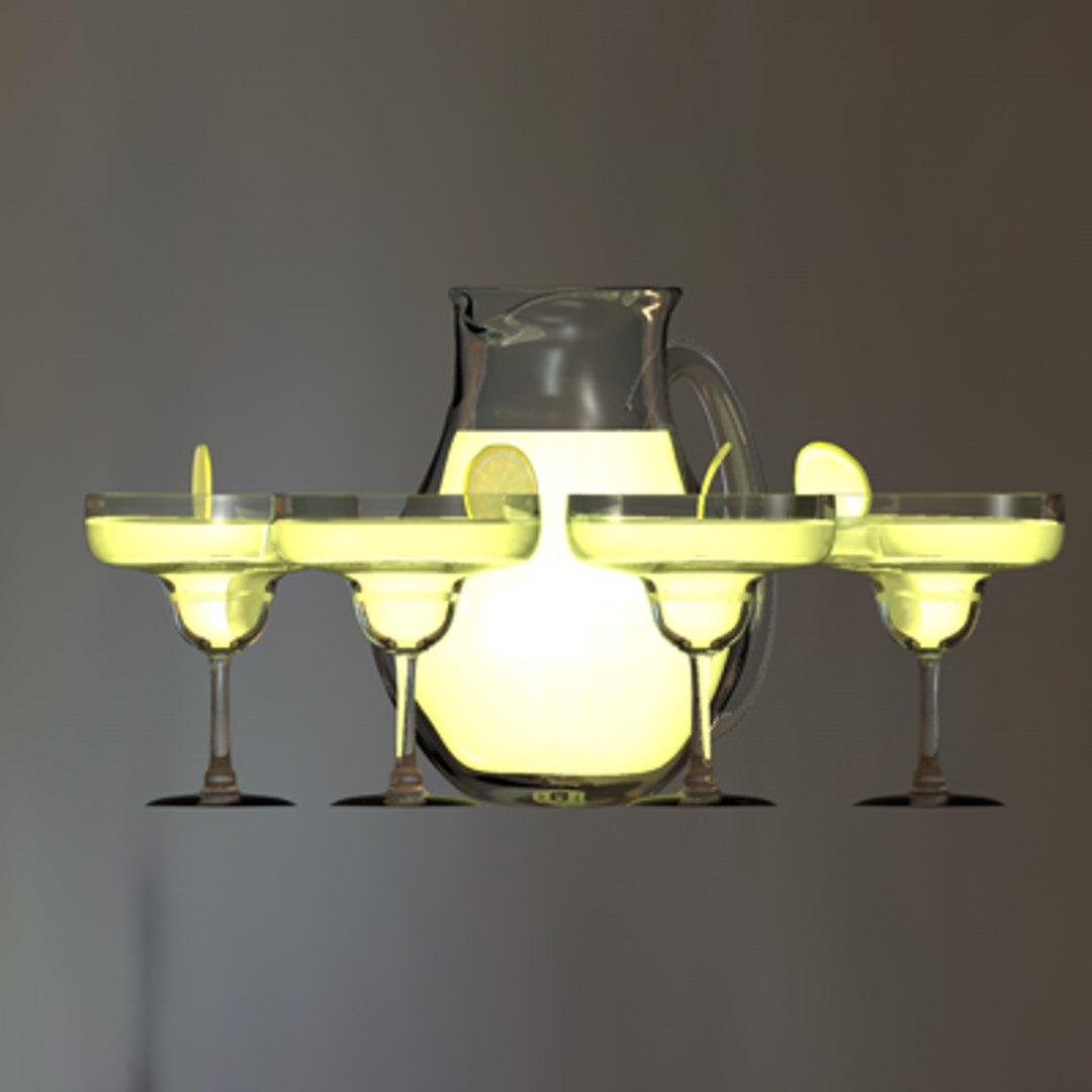 Glass Pitcher Drink 3d Model