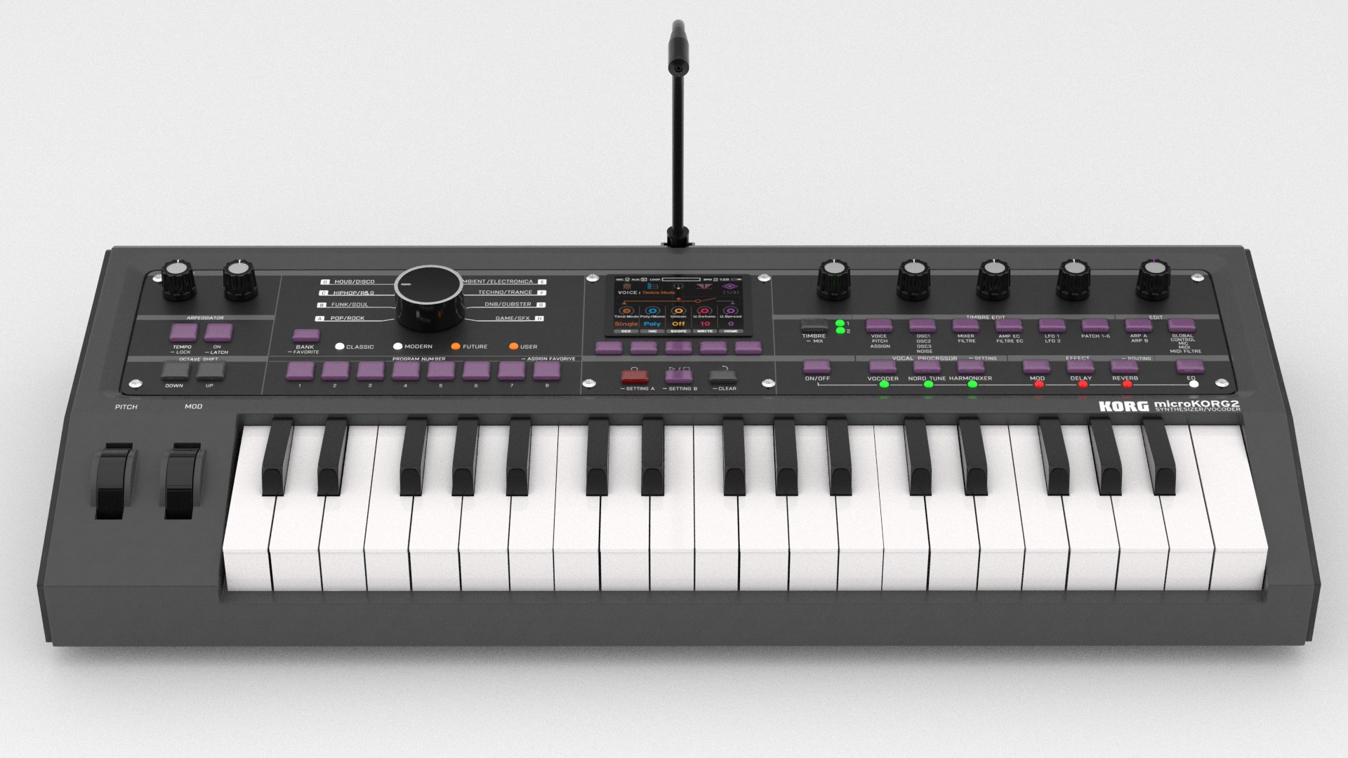 Korg MicroKORG 2 Synthesizer And Vocoder 3D Model Black 3D Model ...