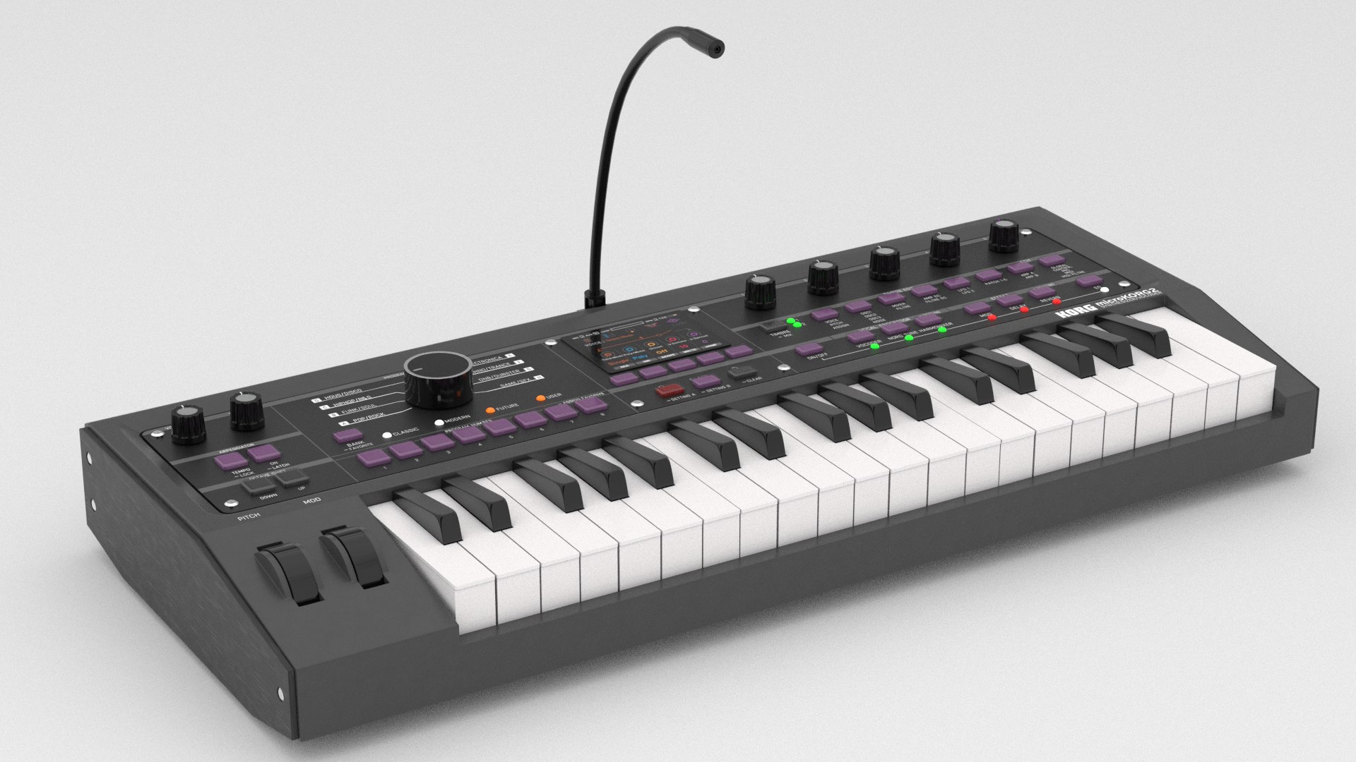 Korg MicroKORG 2 Synthesizer And Vocoder 3D Model Black 3D Model - TurboSquid 2398003