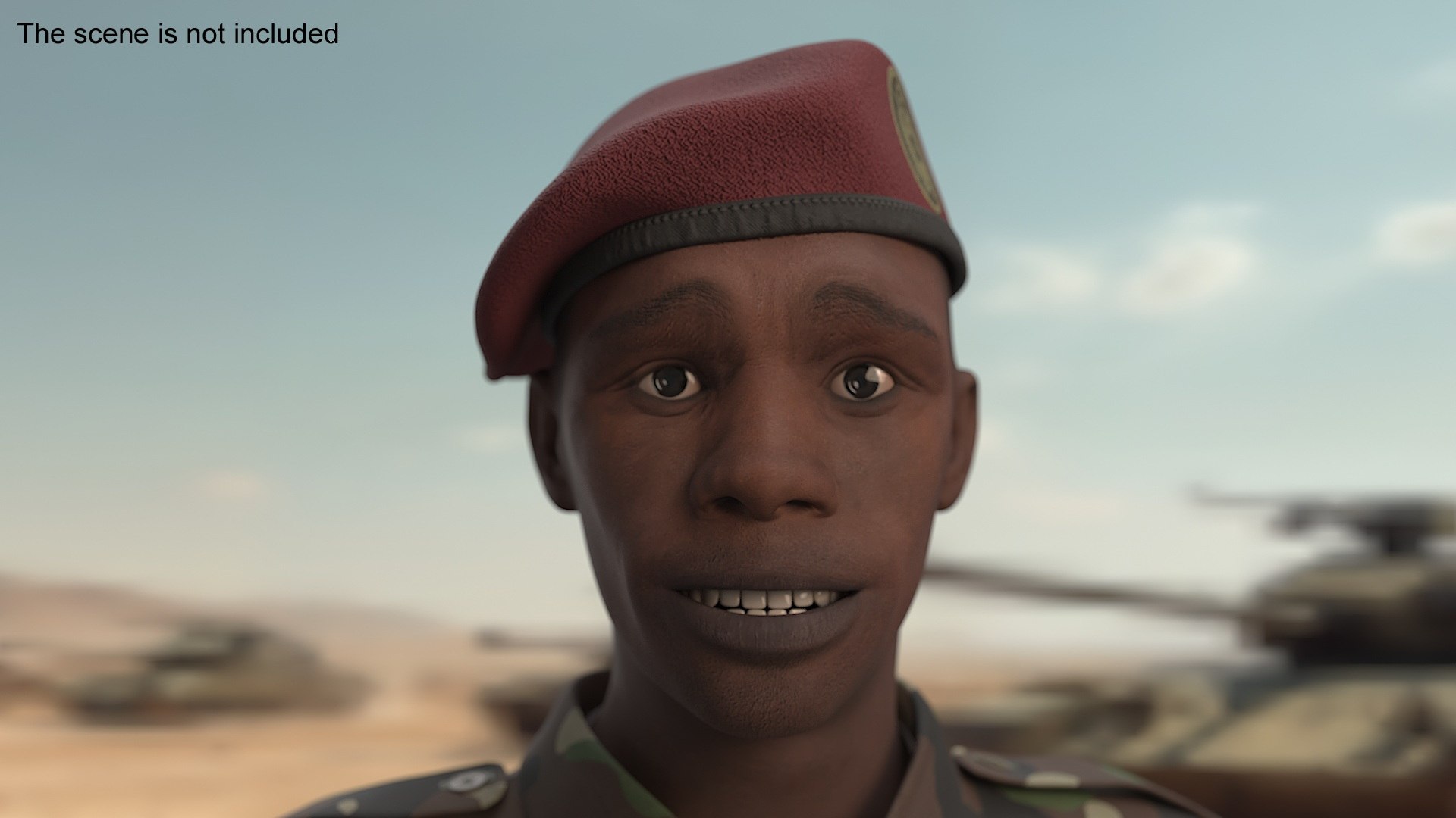 Somali Soldier Bright Camouflage Fur Rigged 3D - TurboSquid 2403194