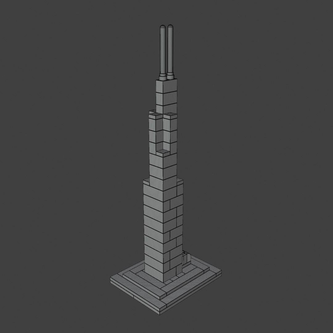 Lego Willis Tower - 21000 3D Model - TurboSquid 1744849