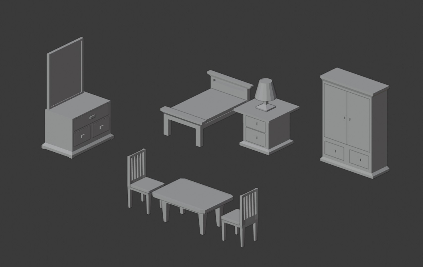 3D Model Asset Pack Furniture - TurboSquid 1447838