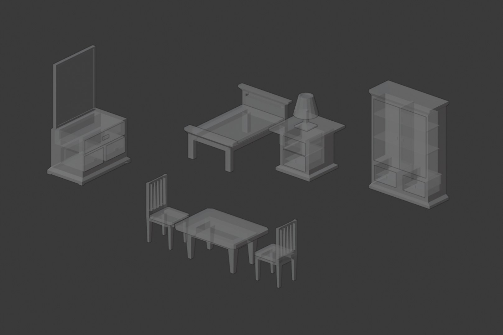 3D Model Asset Pack Furniture - TurboSquid 1447838
